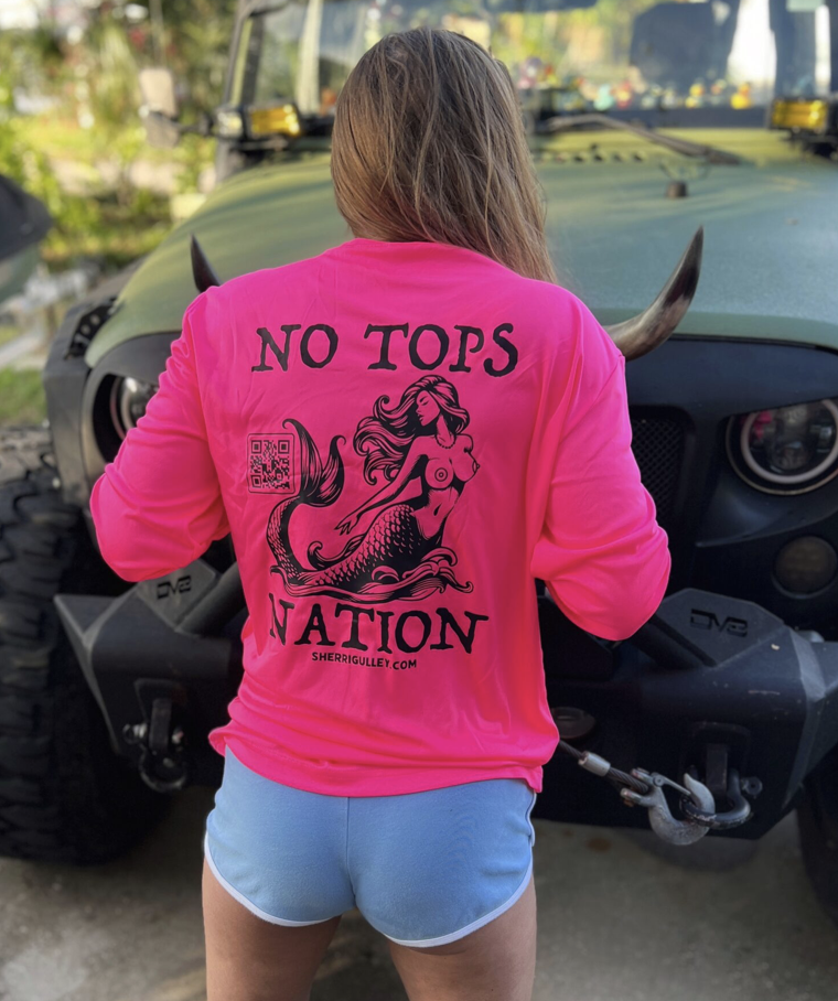 Unisex Rash Guards No Tops Nation Mermaid Design